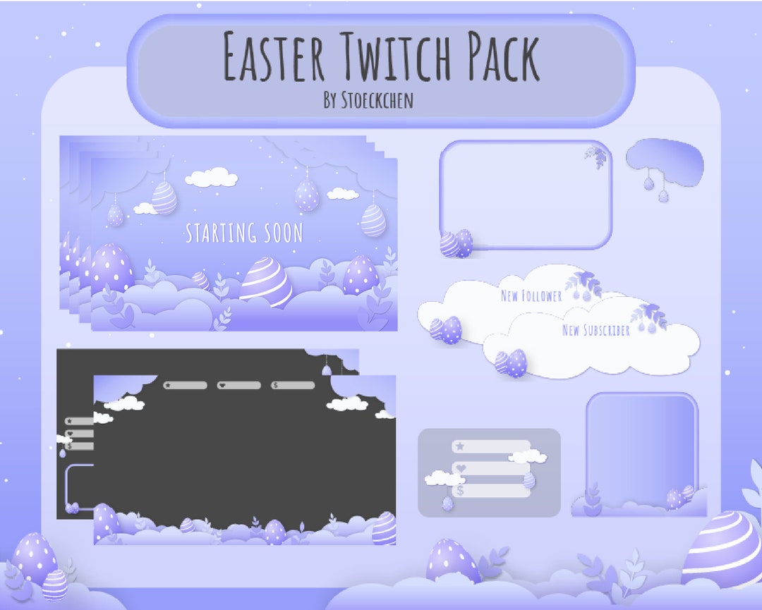 Easter Stream Pack Twitch Oster Überraschung Overlays Mit Alerts - Etsy