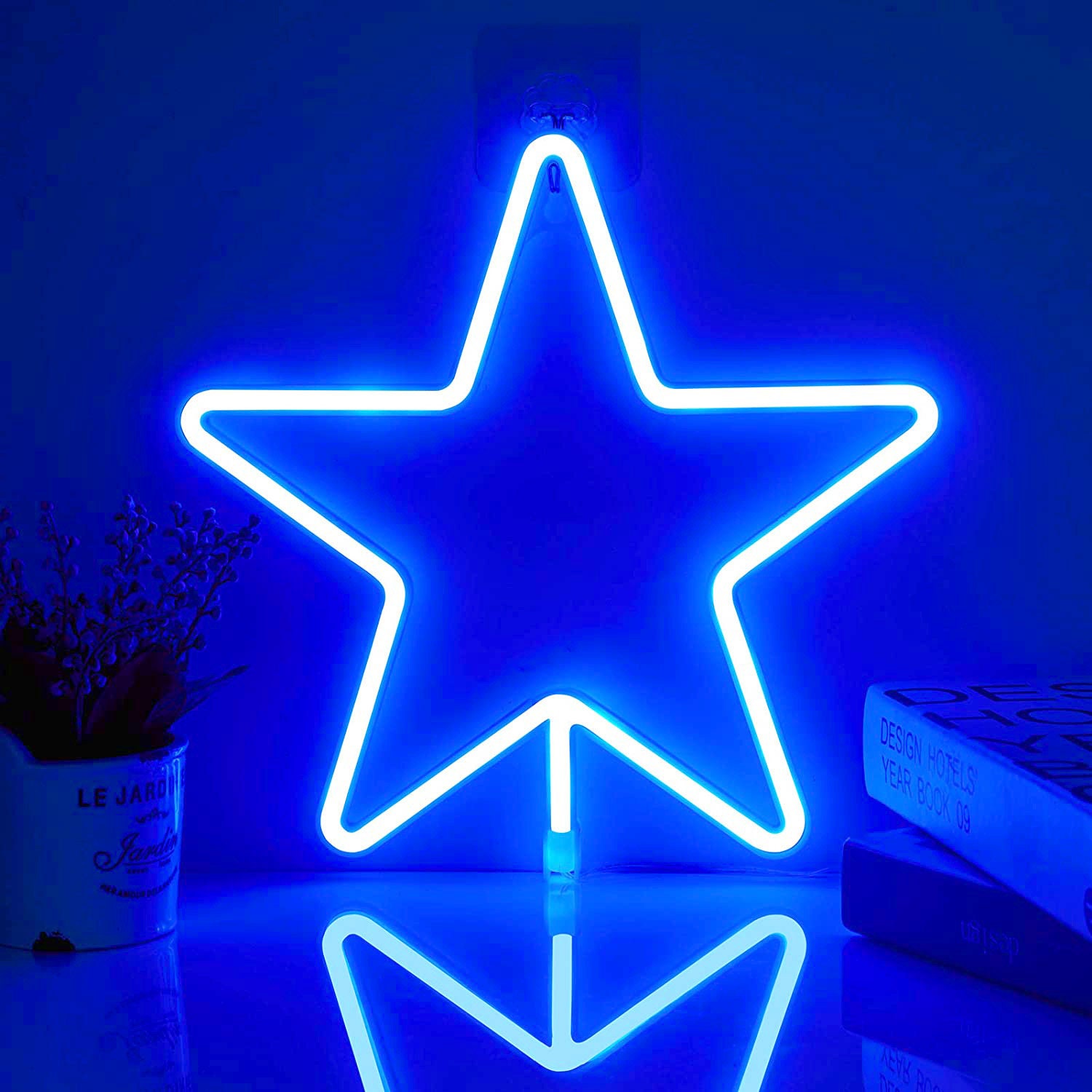 Blue Star Led Neon Sign Star Neon Sign Blue Neon Wall Light | Etsy