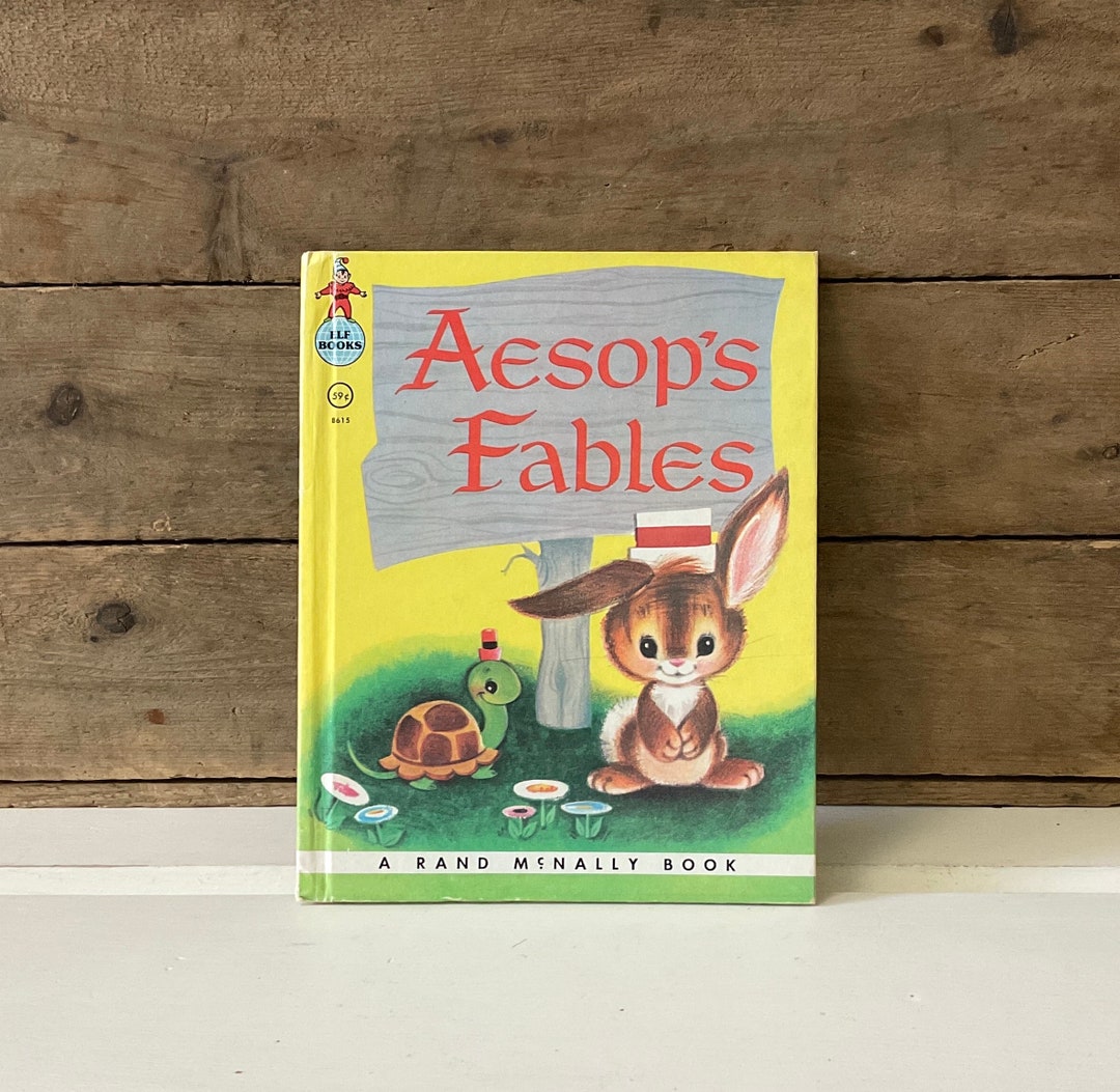 Vintage Elf Book Aesop’s Fables, 1962 Small Hardcover, Rand Mcnally ...