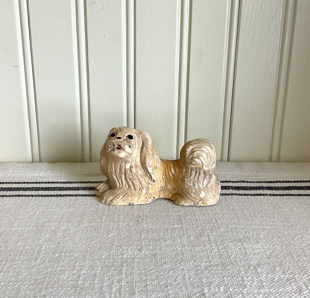 Vintage Chalkware Dog Pekingese Collectible Carnival Prize Like ...