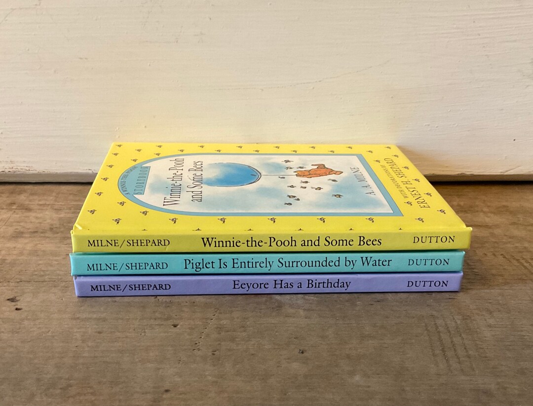 Vintage Winnie the Pooh Story Book Set, AA Milne Ernest Shepard Trio of ...