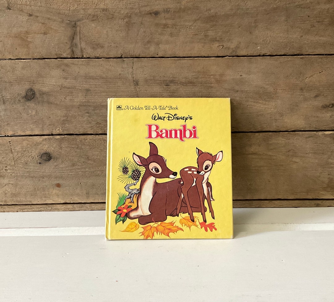 Vintage Bambi Book Small Hardcover, Walt Disney 1972, Golden Tell A ...