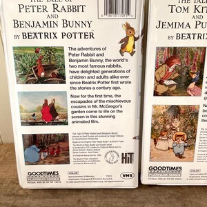 Vintage Beatrix Potter VHS Movies, Sold Individually, Peter Rabbit ...