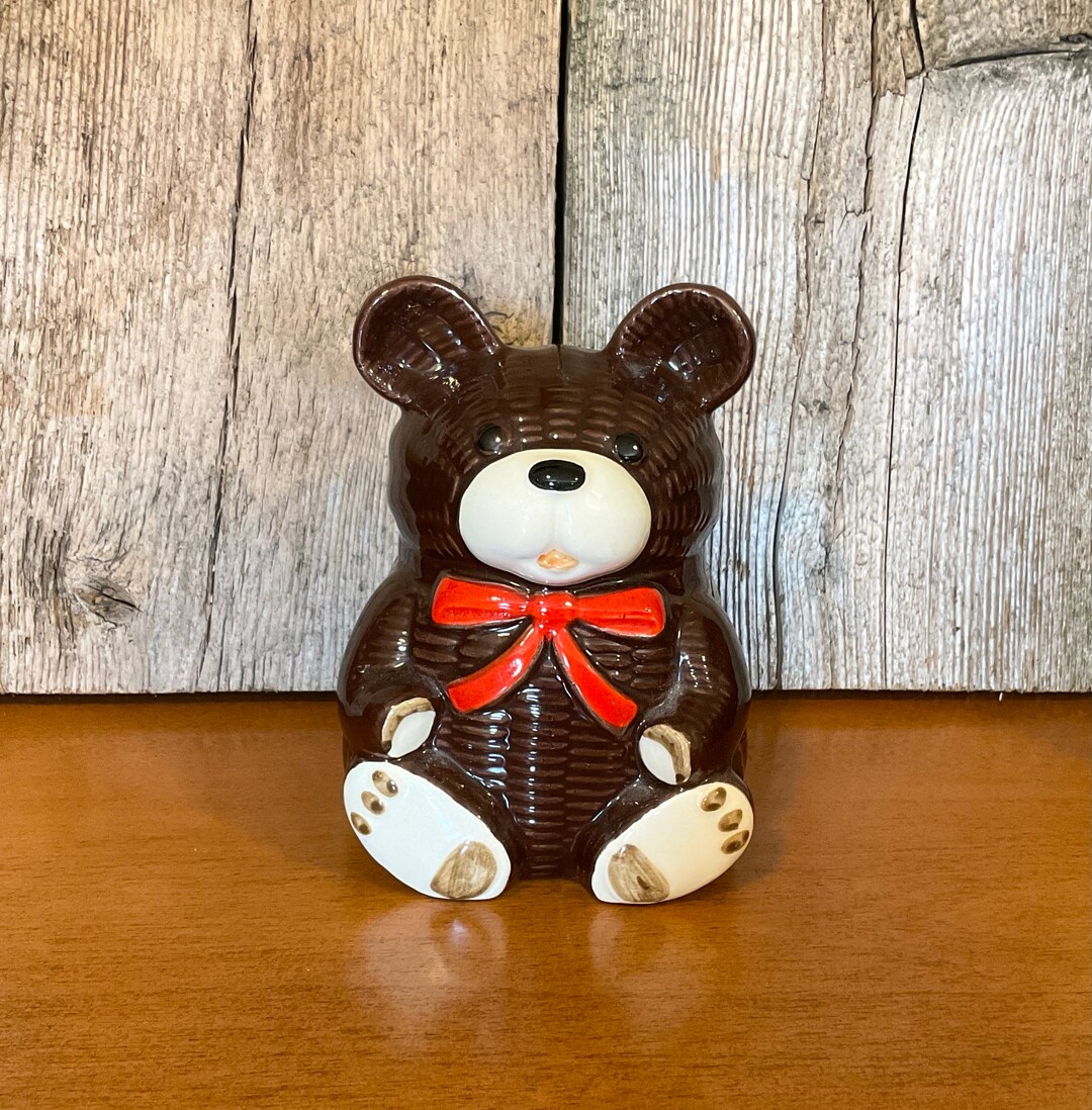 Vintage Otagiri Bear Bank Vintage Teddy Bear Ceramic Penny Bank Japan ...