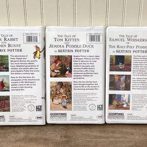 Vintage Beatrix Potter VHS Movies, Sold Individually, Peter Rabbit ...