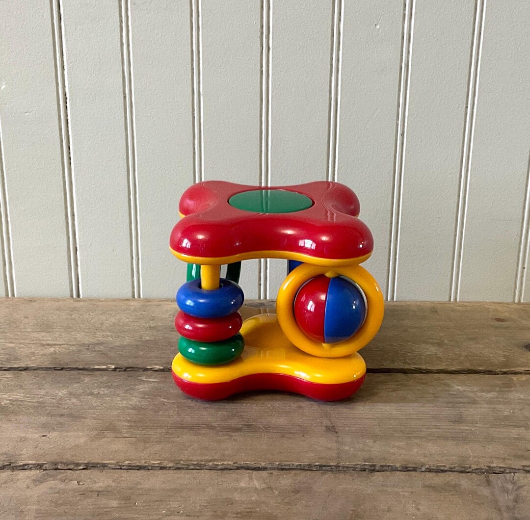 Vintage Tolo Toy Square Designer Baby Rattle Toddler Activity Toy W ...