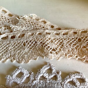 Vintage Thread Lace and Buttons, Sewing Notions, Unused Antique Wooden ...