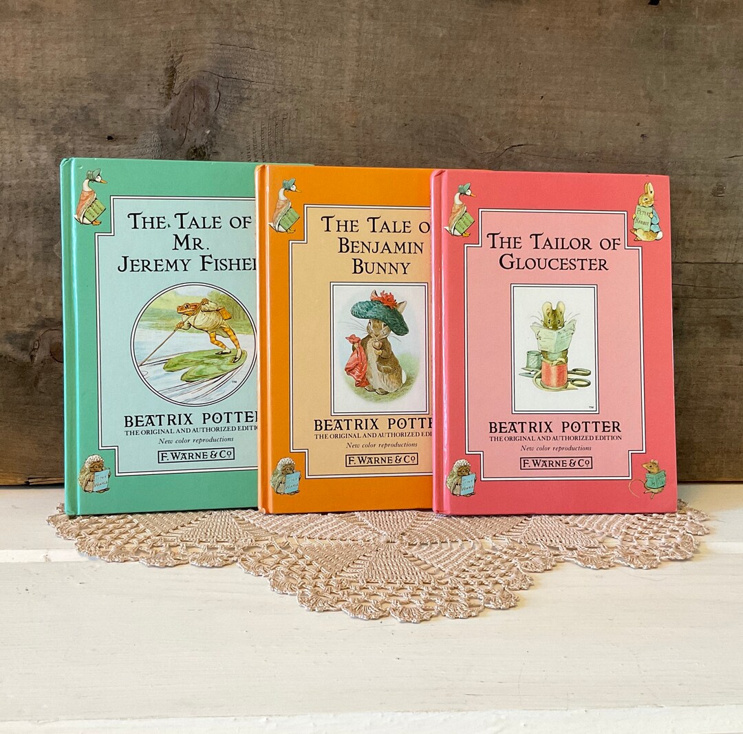 Peter Rabbit Books Vtg Beatrix Potter Set of 3, HC 1992 Jeremy Fisher ...