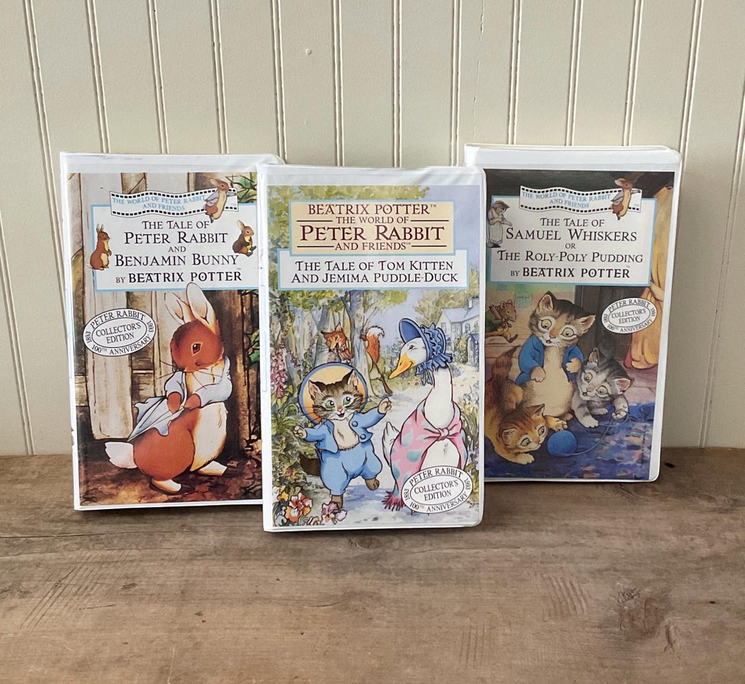 Vintage Beatrix Potter VHS Movies, Sold Individually, Peter Rabbit ...