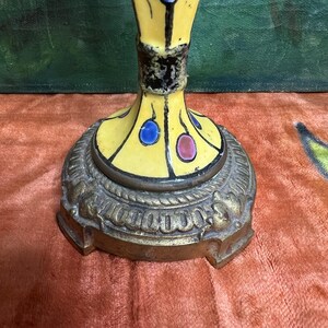 Eclectic Hand Painted Porcelain Ornate French Bronze Candlestick Lamp ...