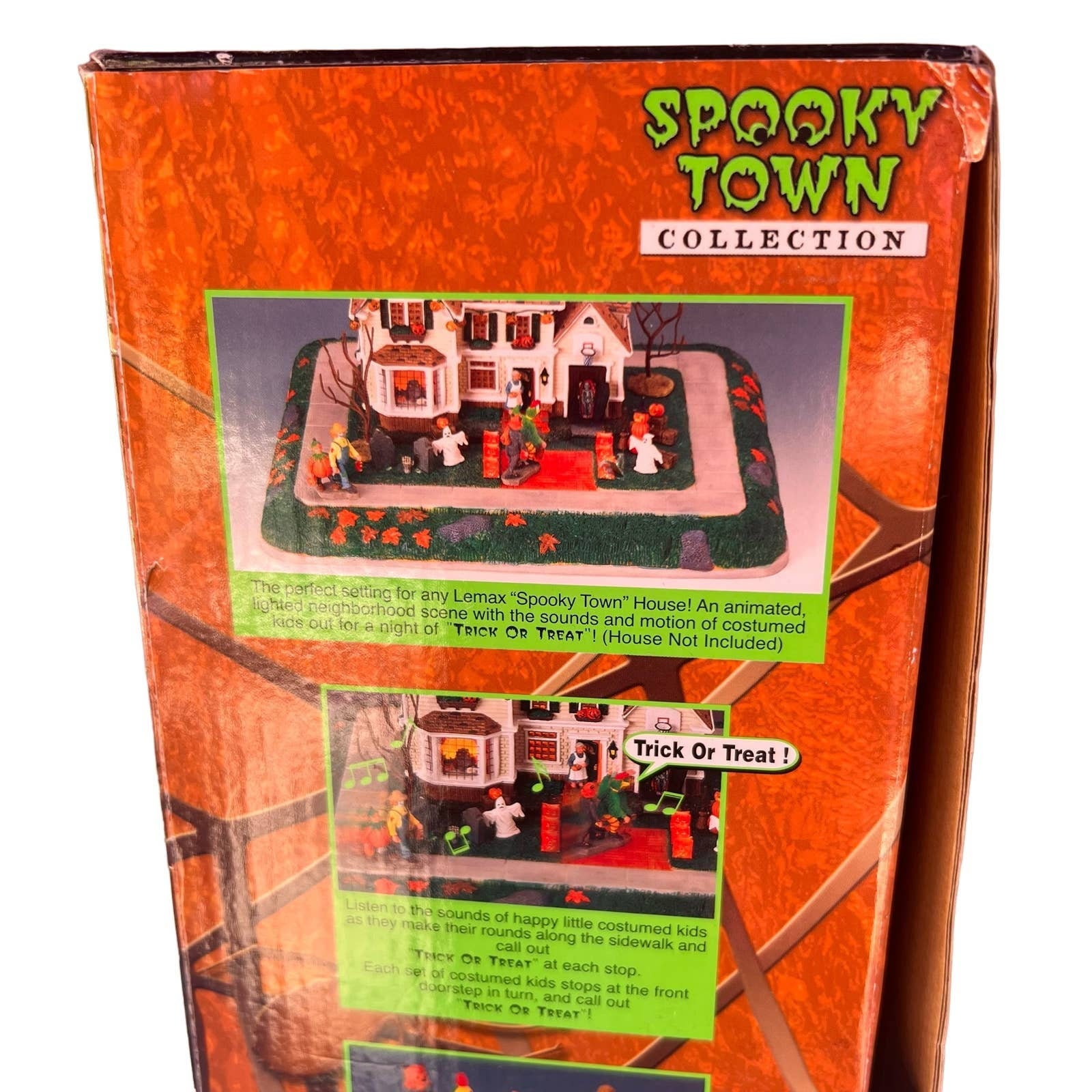Lemax Spooky Town Animated Base 34887 Halloween 2003 Night of Trick or ...