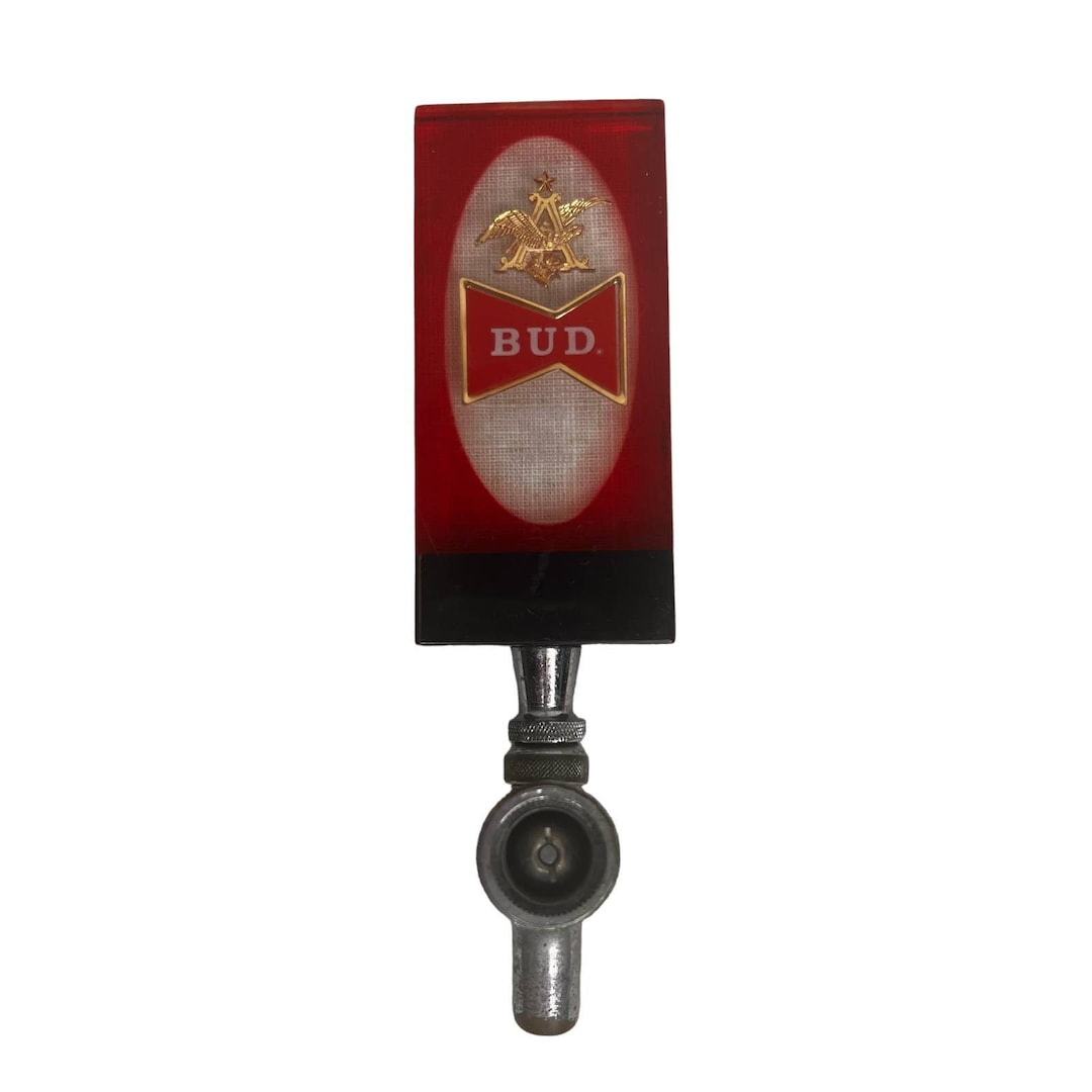 Vintage Budweiser Lucite Beer Tap Handle Bud Red & Clear - Etsy
