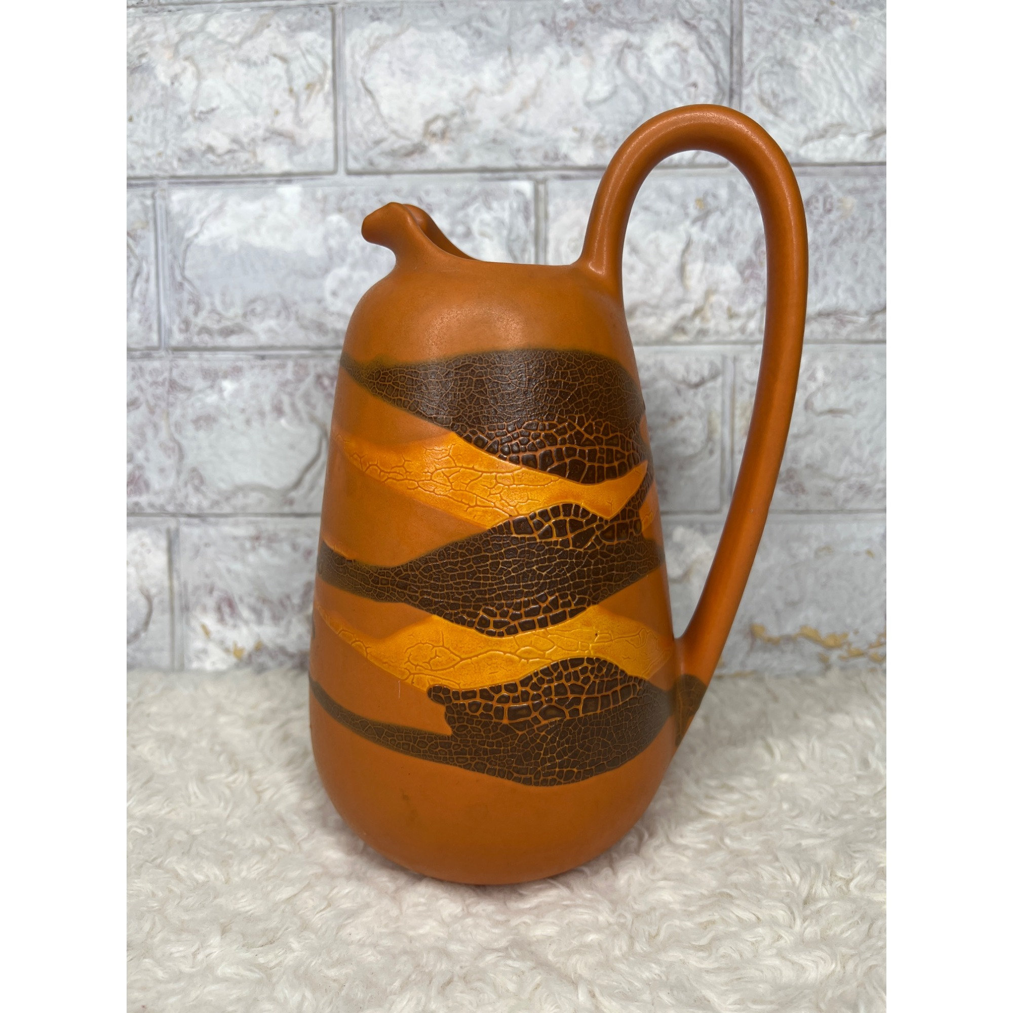 Vintage 70s Royal Haeger Pottery Pitcher Lava Glaze Jug Late Mid ...