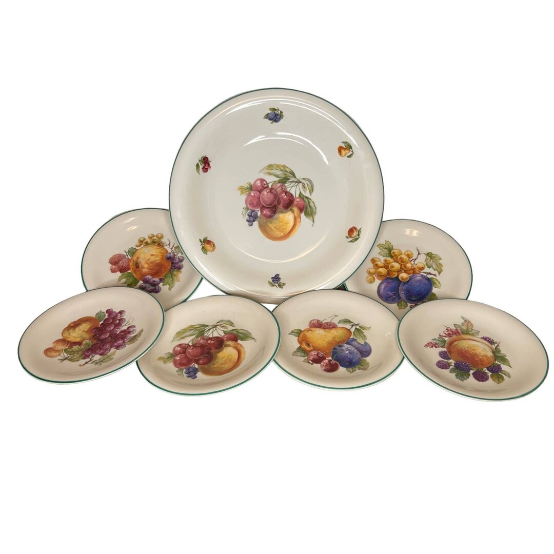 Hutschenreuther Kohenberg Margarete Cake Set Platter 6 Plates Occupied ...