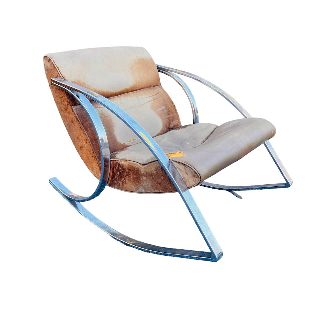 Mid Century Modern Chrome Rocking Chair for Refurb Vintage 70s - Etsy