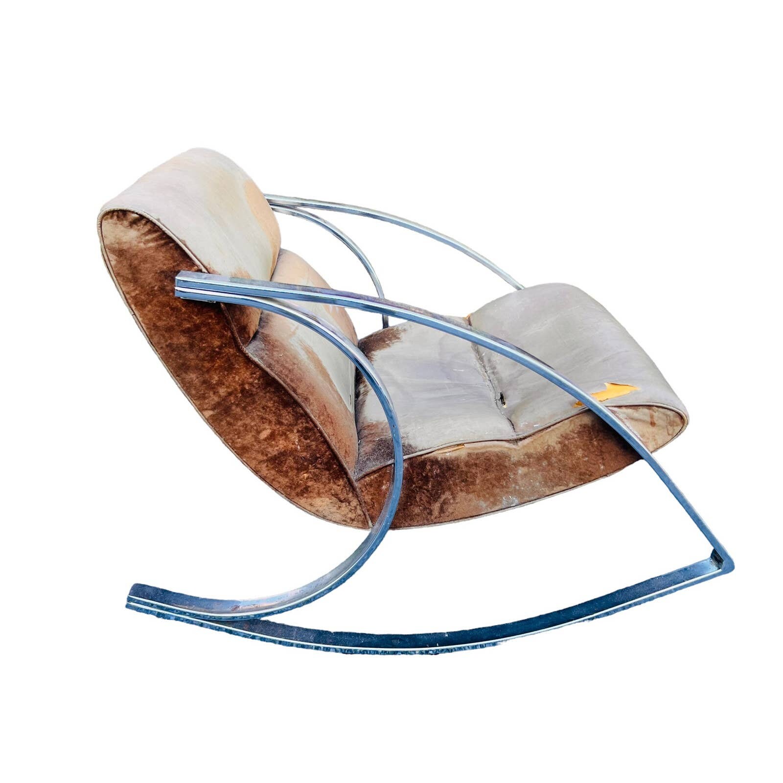 Mid Century Modern Chrome Rocking Chair for Refurb Vintage 70s - Etsy
