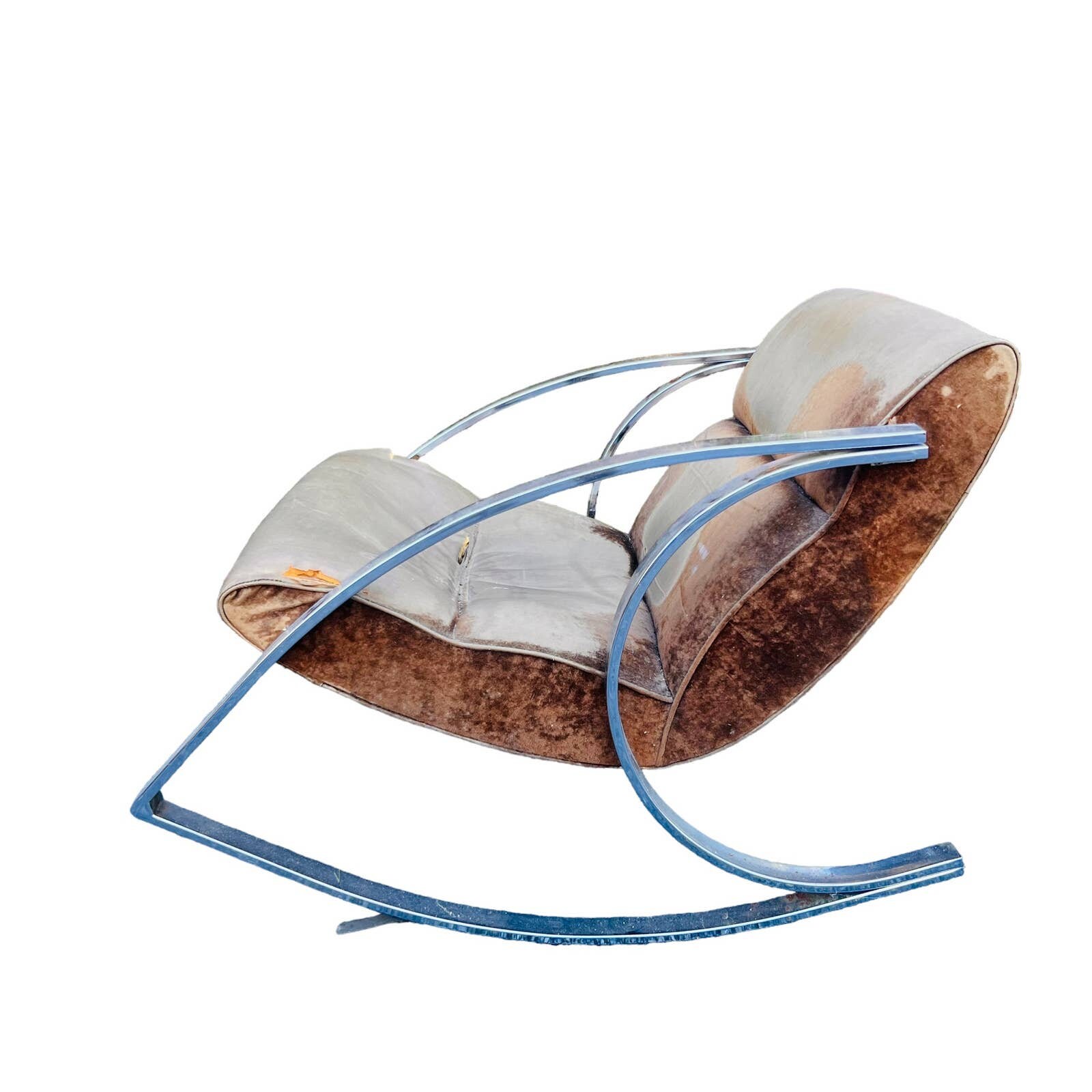 Mid Century Modern Chrome Rocking Chair for Refurb Vintage 70s - Etsy