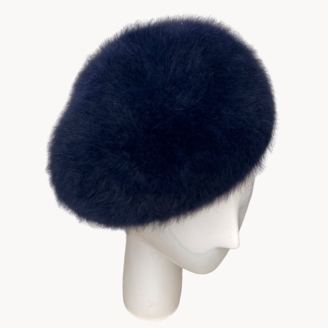 Vintage 60s Kangol Furgora Angora Fur Beret Hat Mayfair England Mary ...