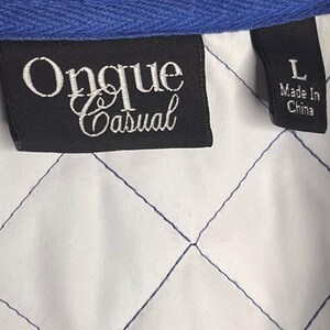 Onque Royal Blue Puffy Vest Quilted Full Gold Zip Front - Etsy