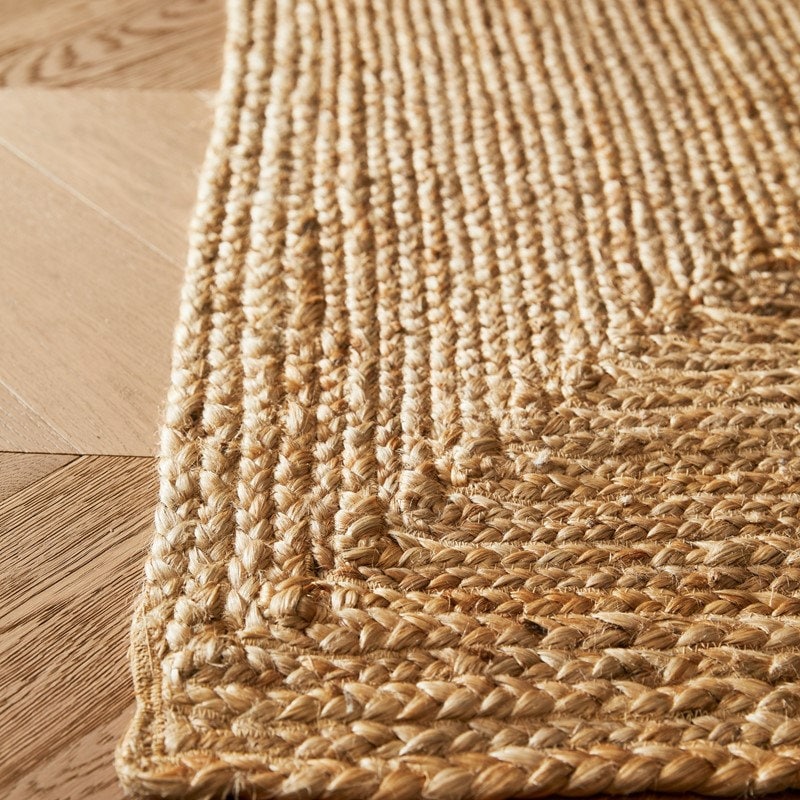 Natural Jute Braided Handmade Natural Jute Rectangle Rug Eco Friendly ...