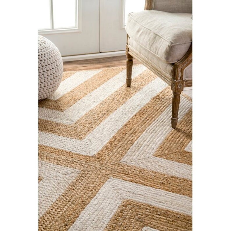 Natural White Braided Area Rugs Jute Area Rugs Beautiful Rugs - Etsy