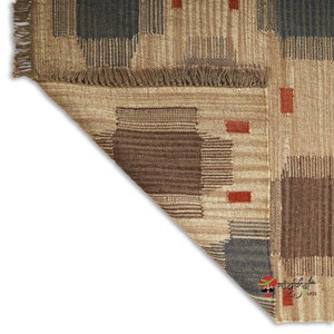 Handmade Kilim Rug, Handwoven, Wool and Jute Rug Handmade, Kilim ...