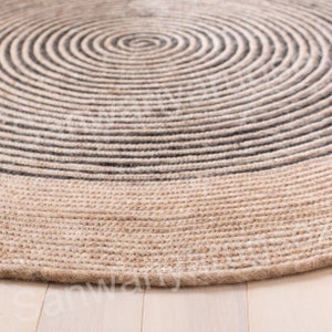 Jute Round Rug Bohemian Round Rug Round Doormat Turkish Rug Living Room ...