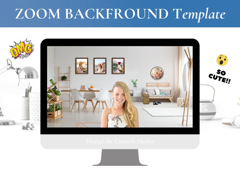 ZOOM Background Template Wallpaper Virtual Backdrop | Etsy