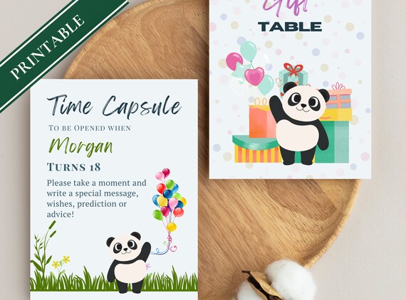 Kids Birthday Panda Party Set Printable Bundle Welcome Sign - Etsy