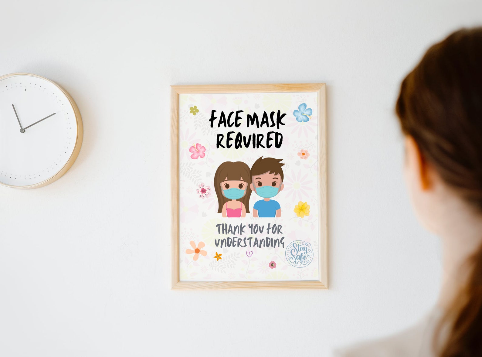 FACE MASK REQUIRED Sign - Printable Mask Sign, Mask Door Sign, Friendly ...