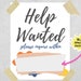 HELP WANTED Sign We Are Hiring Printable Sign Help Door - Etsy