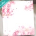 Cherry Blossoms Printable Stationery Paper Pink Florals, Journal ...