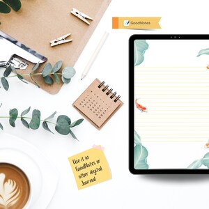 Koi Fish Letter Writing Paper - Printable Stationery - Love Letter ...