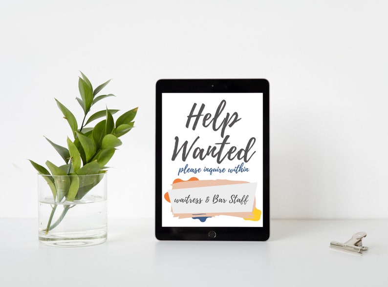 Help Wanted Sign – Printable Hiring Poster (instant Download) - Etsy