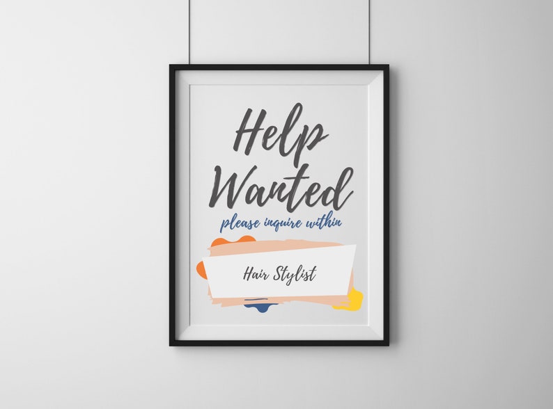 Help Wanted Sign – Printable Hiring Poster (instant Download) - Etsy