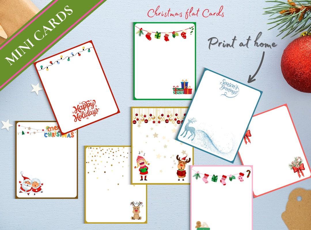 Christmas Cards Holiday Printable Cards Gift Cards Gift - Etsy