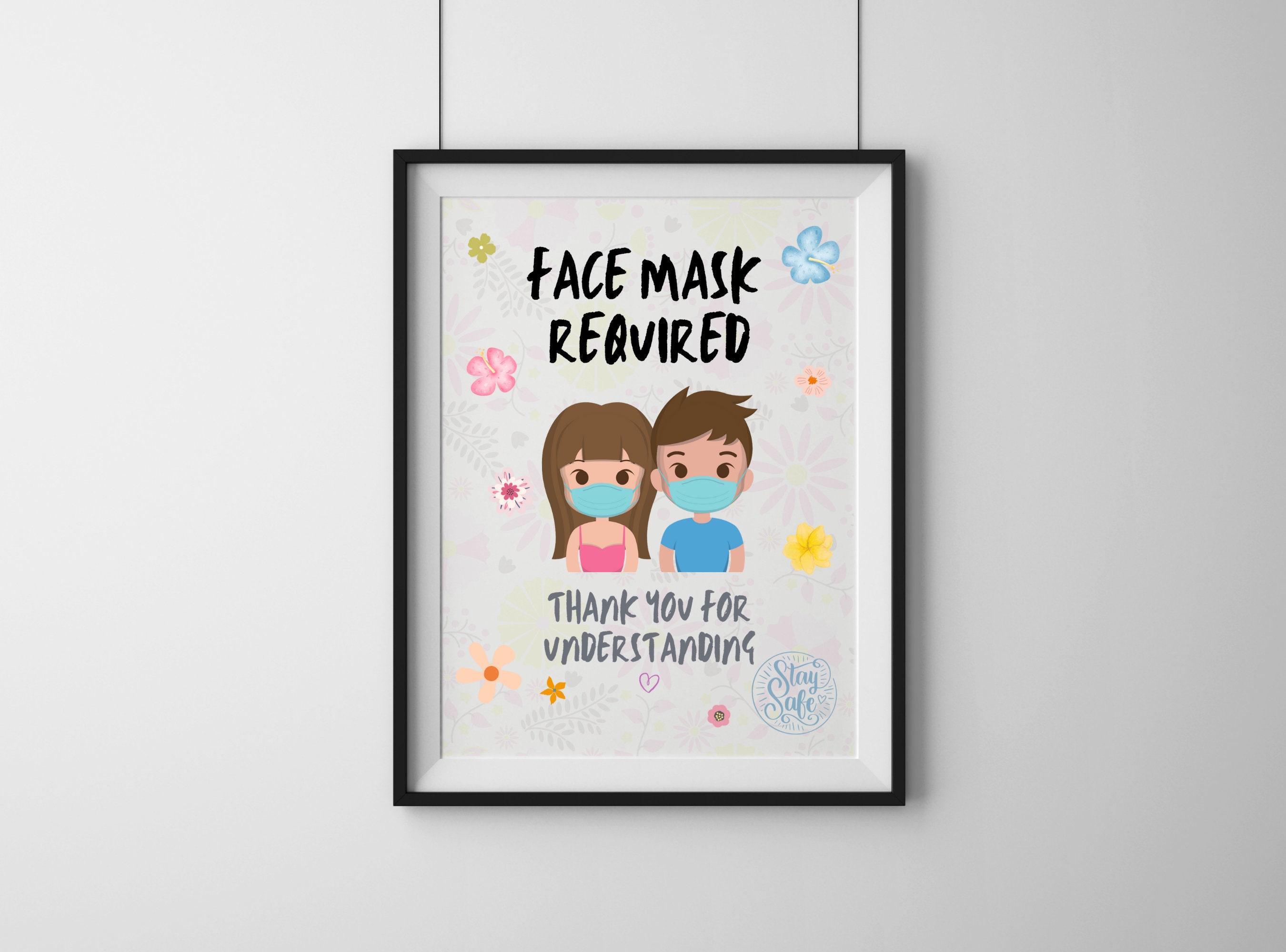 FACE MASK REQUIRED Sign Printable Mask Sign Mask Door Sign - Etsy