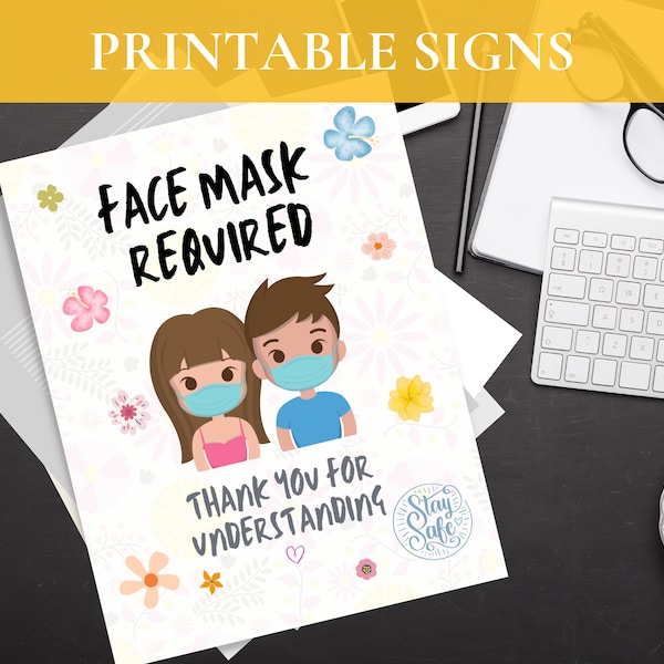 Printable Mask Sign - Etsy