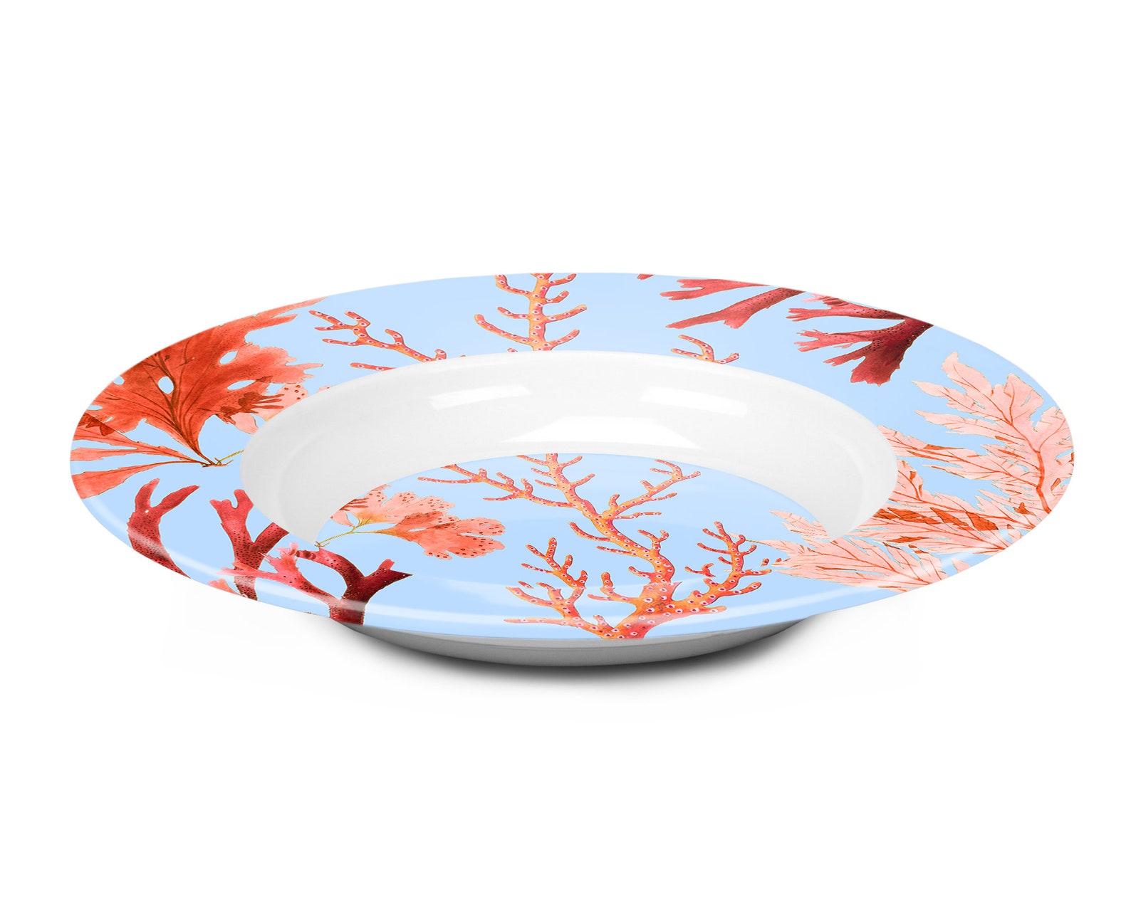 Coral Reef Bowls Set of 4, Sea Life Bowl Set, Sky Blue, Luxury Plastic ...