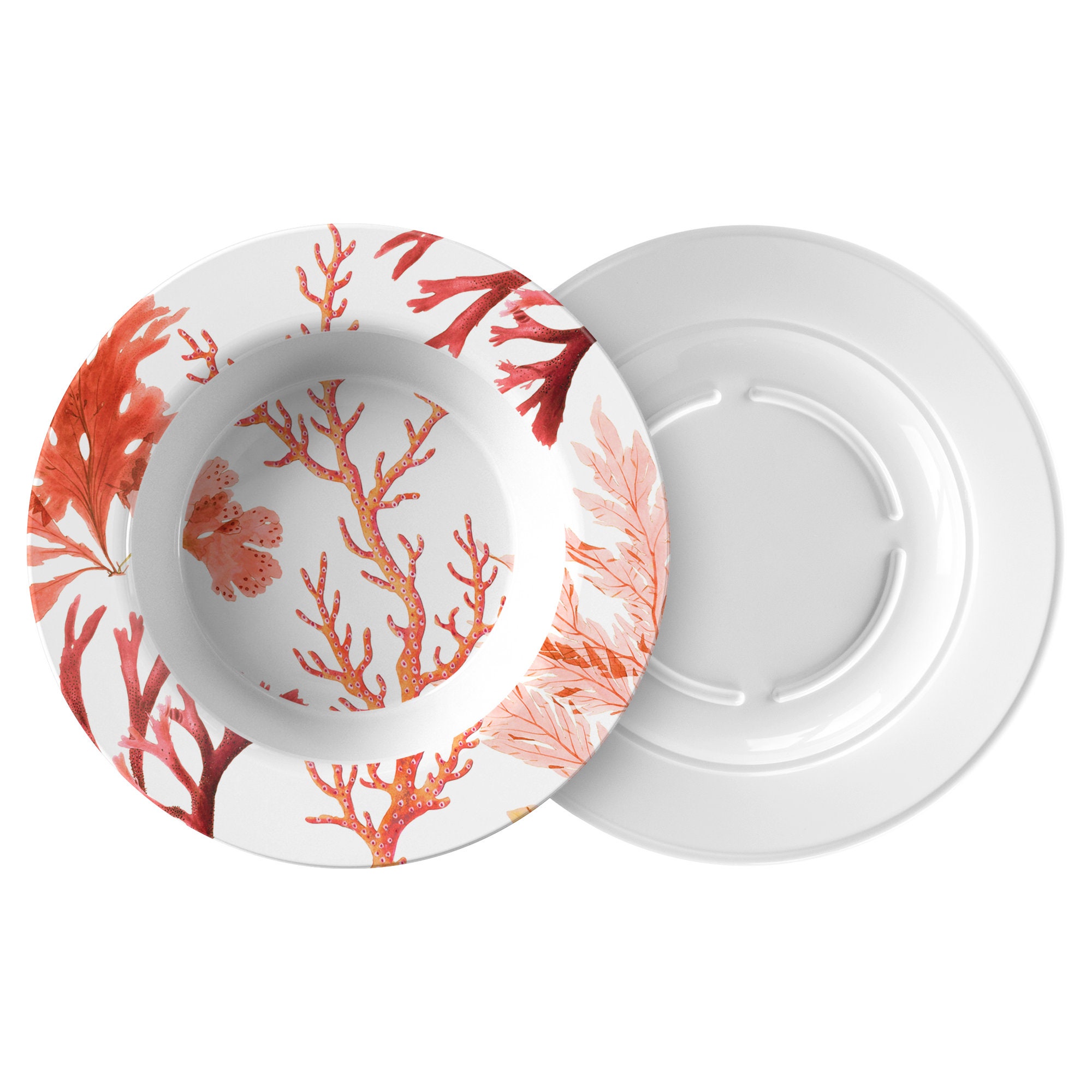 Sea Life Bowls, Set of 4, Coral Reef, Plastic Dinnerware, 8.5 - Etsy