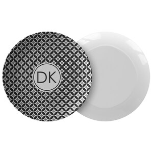 Custom Monogram Plate, Geometric Mid-century Modern, Luxury Plastic ...