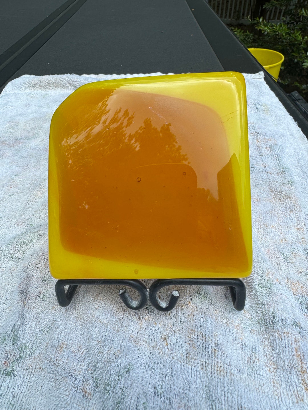 Blenko Architectural 4 Inch Glass Tile 3081 Gold / Yellow - Etsy