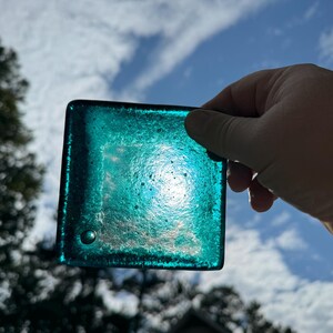 Blenko Architectural 4 Inch Glass Tile - 3027 - Turquoise Blue / Green ...