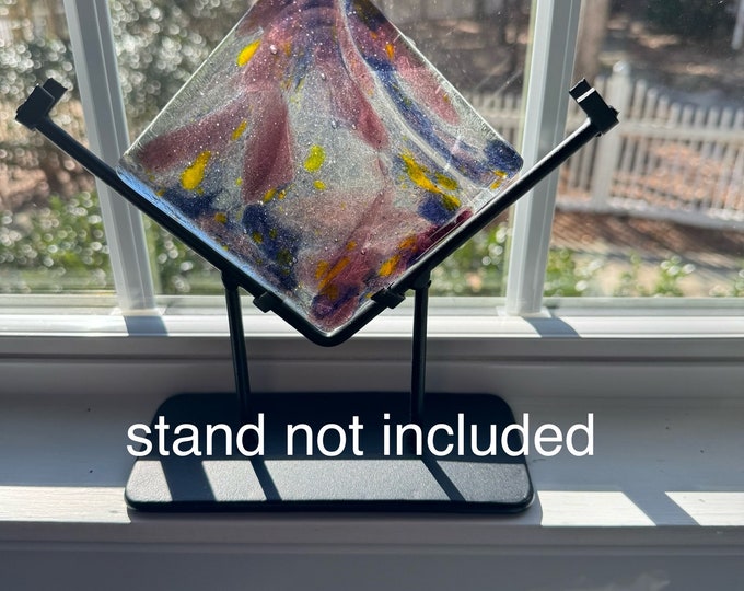 Blenko Architectural 4 Inch Glass Tile 3404C Purple / Berry on Clear - Etsy