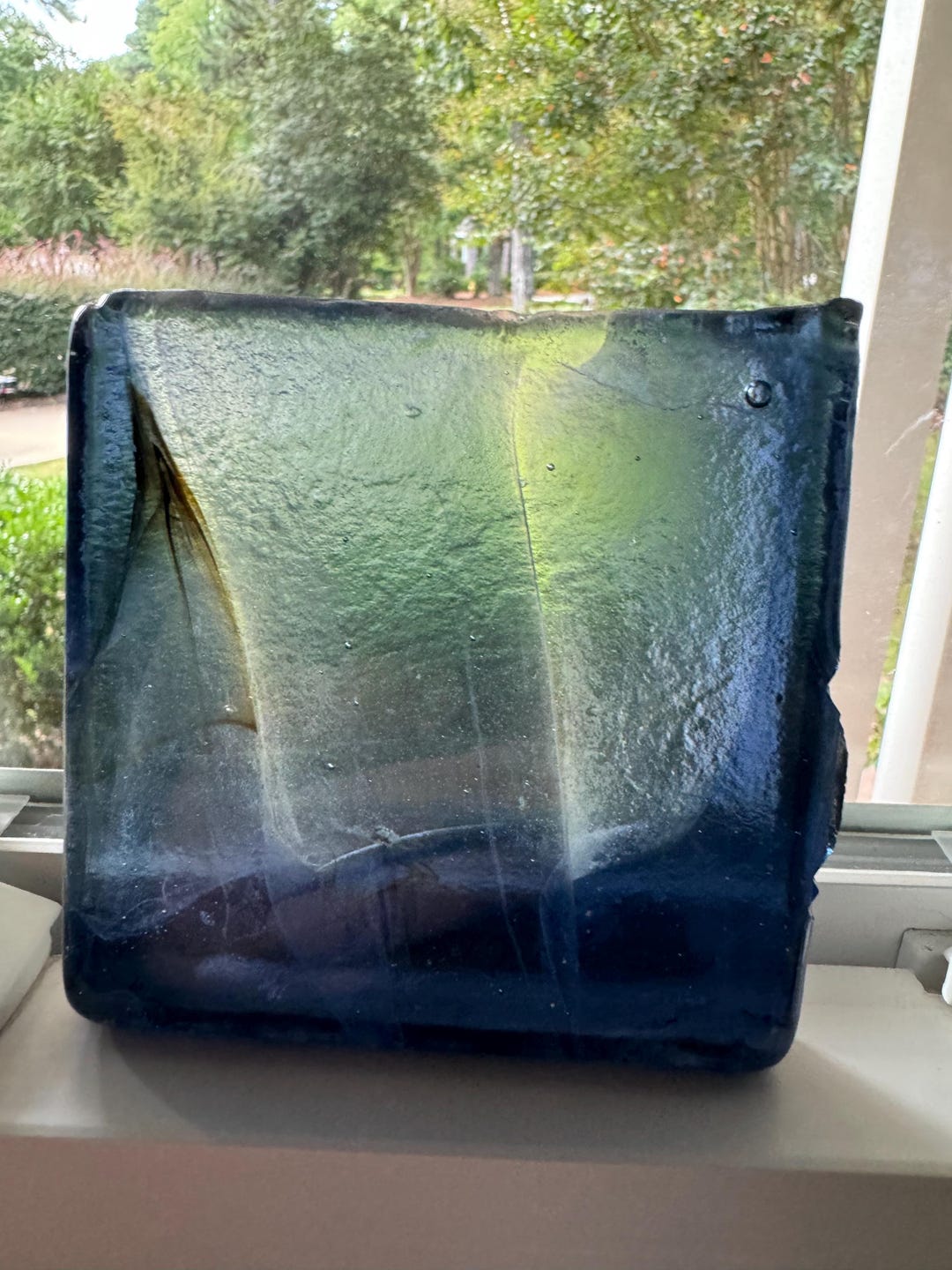 Blenko Architectural 4 Inch Glass Tile - 3404 Clear With Medium Blue ...