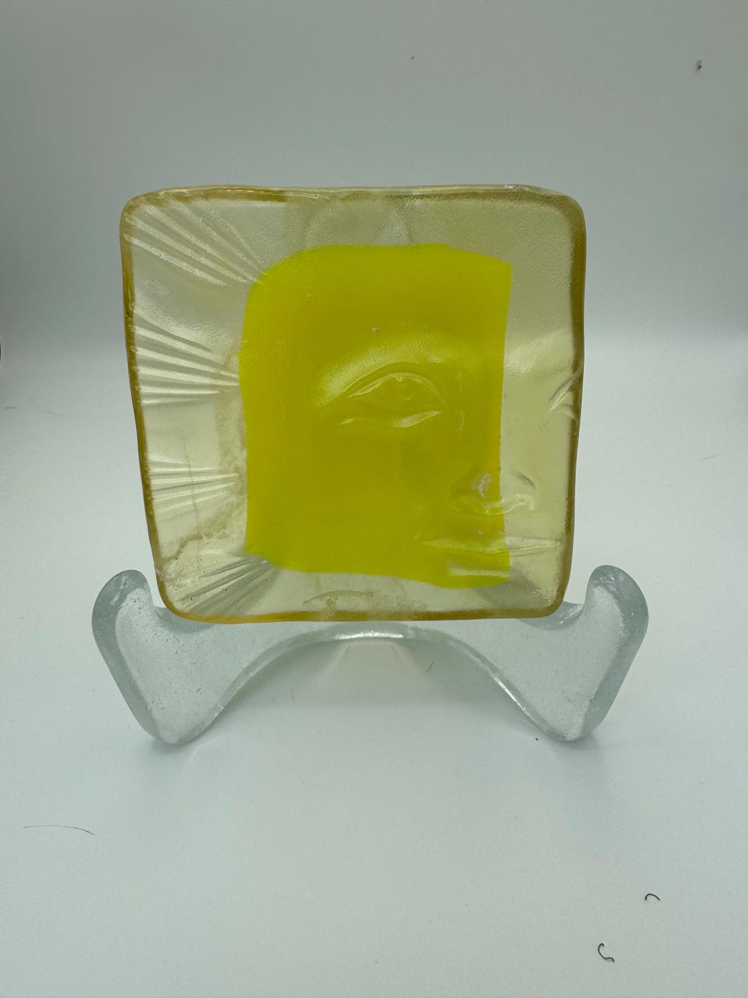 Cast Clear Light Yellow / Opaque Yellow Sun Face - Blenko Dalle De ...