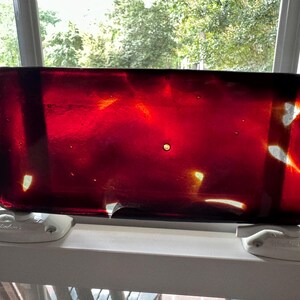 Architectural 10 Inch Glass Panel 6267 Dark Blood Red on Clear - Etsy