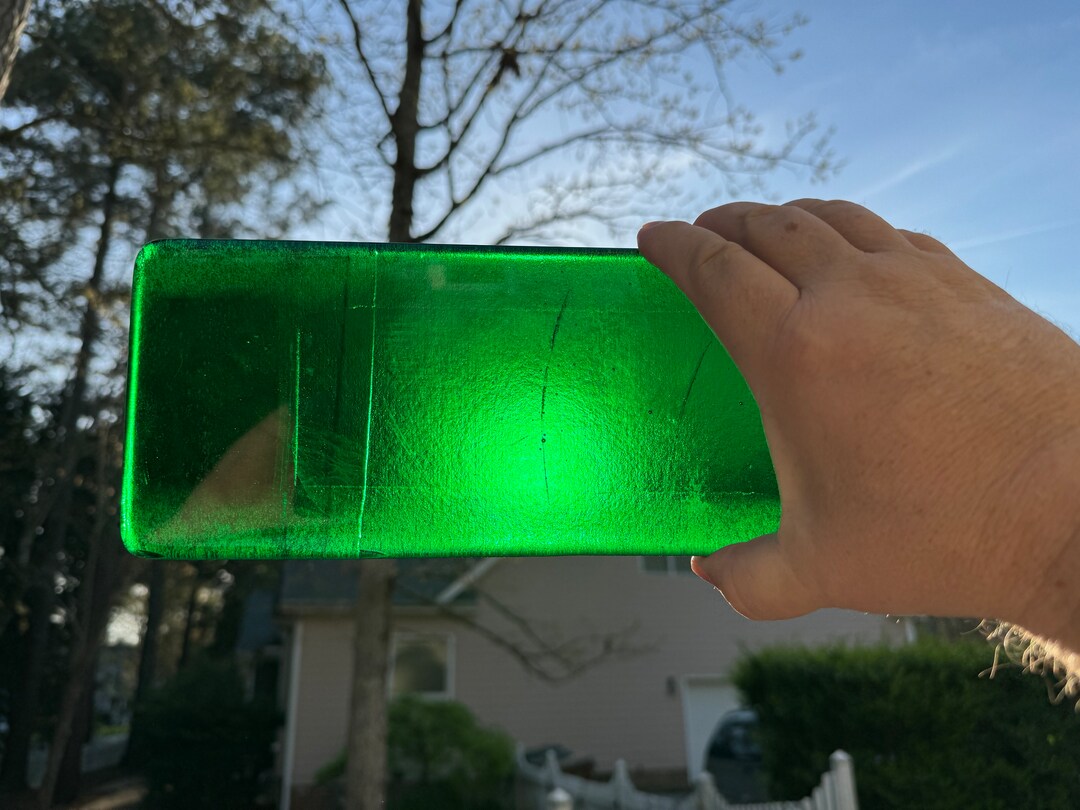 Blenko Architectural 10 Inch Glass Panel 6299 Electric Green - Etsy