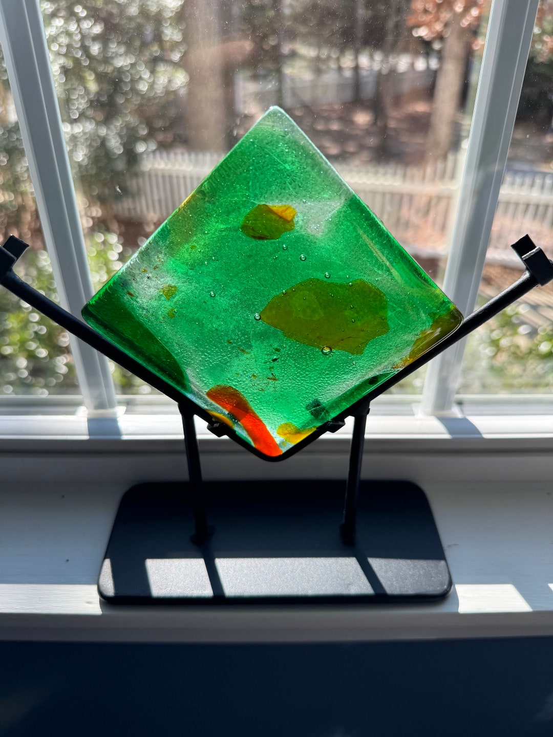 Blenko Architectural 4 Inch Glass Tile 3101-4 Light Green Background ...