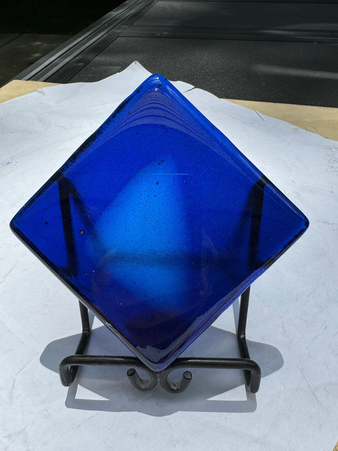 Blenko Architectural 4 Inch Glass Tile - 3067 Medium Blue With Light ...